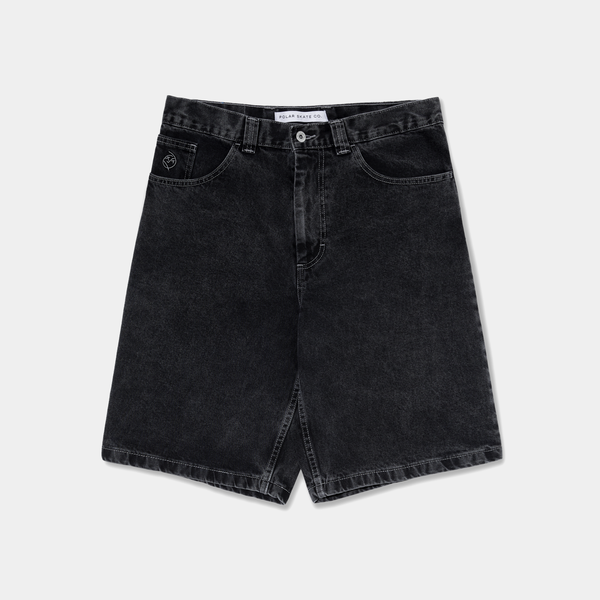 POLAR BIG BOY SHORTS - SILVER BLACK - PLA Skateboarding